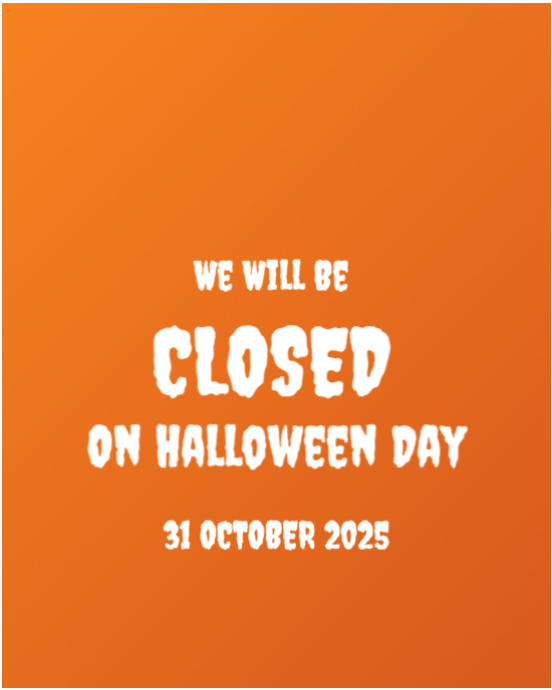 Orange Typographic Happy Halloween Closed Instagram Portrait Template ...