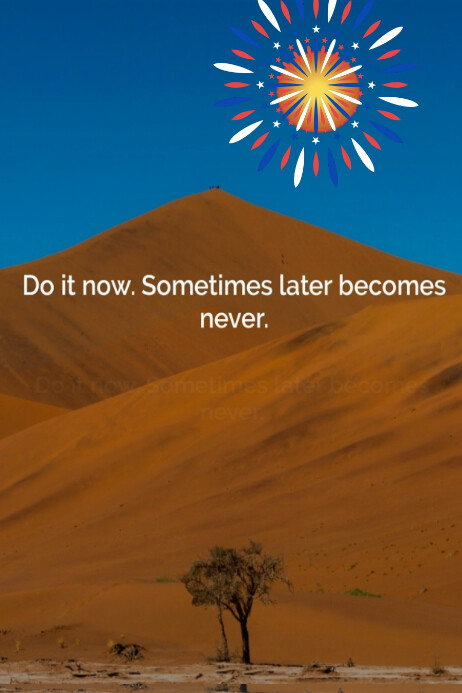 Orange Typographic Motivational Poster Template | PosterMyWall