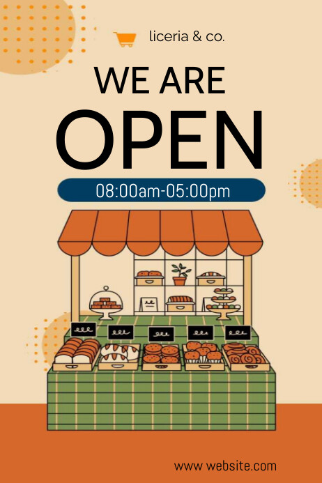 Copy of Orange Typographic Open Poster | PosterMyWall