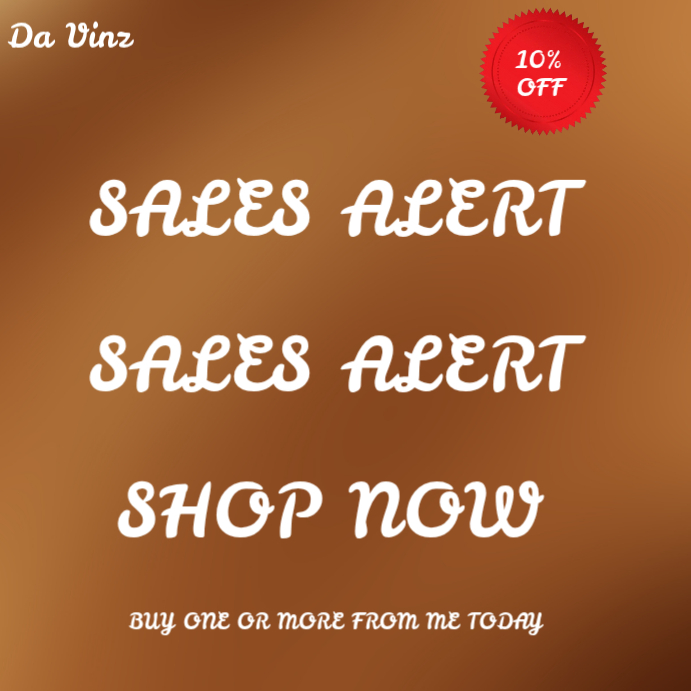 Orange Typographic Sales Alert Instagram Post Template | PosterMyWall