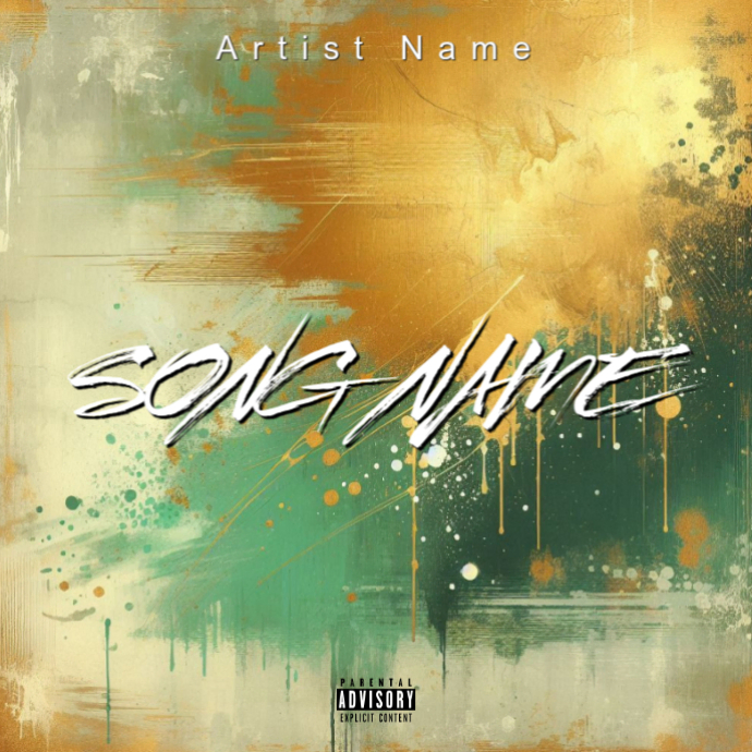 Orange Typographic Texture Mixtape Cover Album Cover Template ...