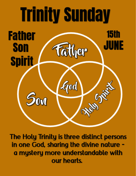 Copy of Orange Typographic Trinity Sunday Flyer (us Letter) | PosterMyWall