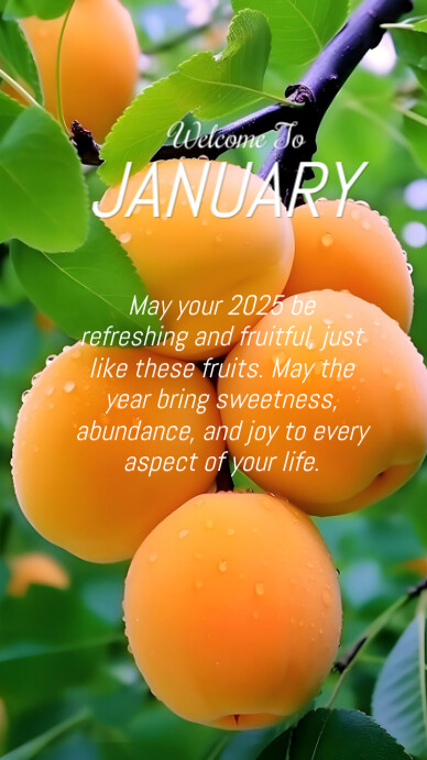 Orange Typographic Welcome To January Post Instagram Story Template ...