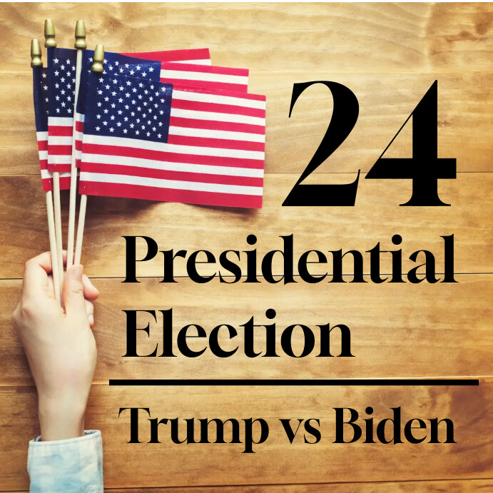 Orange Typography Presidential Election Ameri Template | PosterMyWall