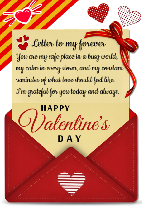 Orange Valentine's Day Poster Template | PosterMyWall