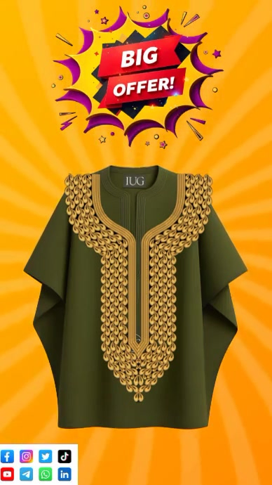 Orange Vintage Africa Fashions Instagram Reel Template | PosterMyWall