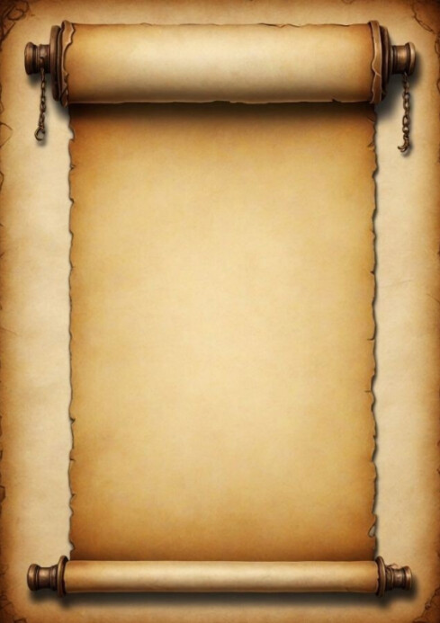 Orange Vintage Bible Scroll Template A4 | PosterMyWall