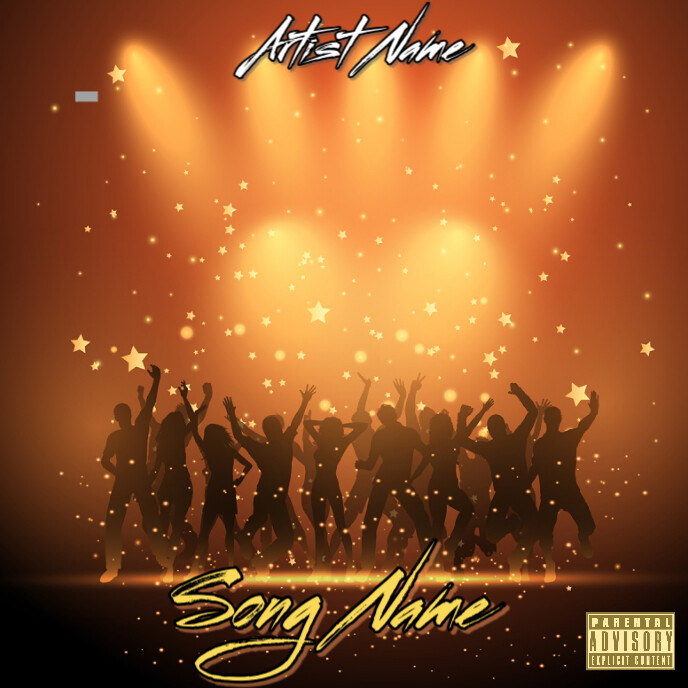 Orange Vintage Music Cover Mixtape Cover Album Cover Template ...