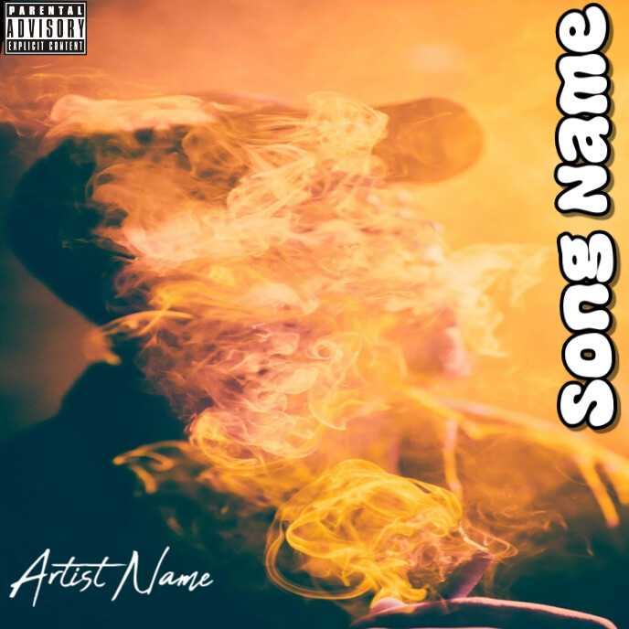 Orange Vintage Music Rap Mixtape Cover Artwork Album Cover Template ...