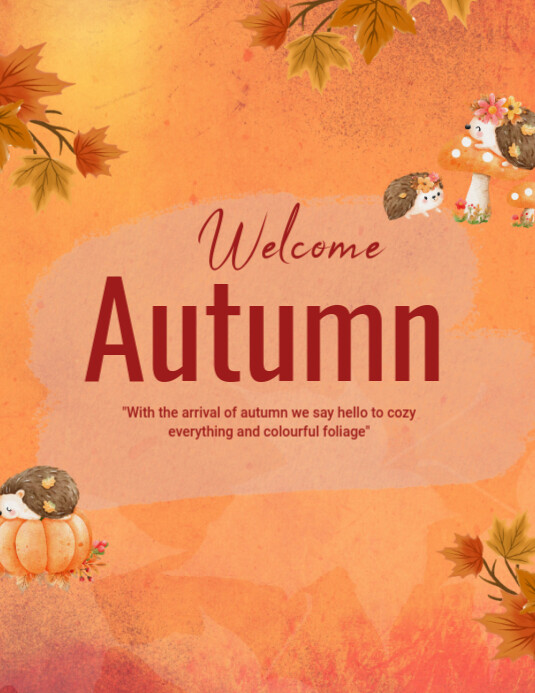 Plantilla de Welcome Autumn Flyer Template 2024 | PosterMyWall