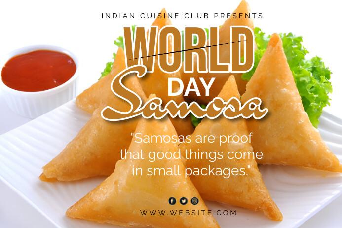 Orange Vintage World Samosa Day Poster Template | PosterMyWall