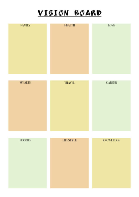 Copy of Vision Board A4 | PosterMyWall