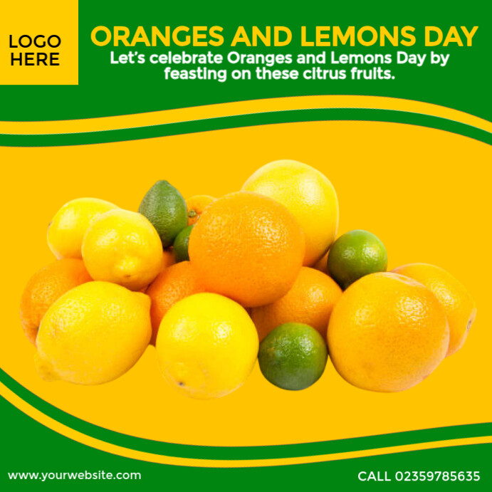 Oranges and Lemons Day Template | PosterMyWall