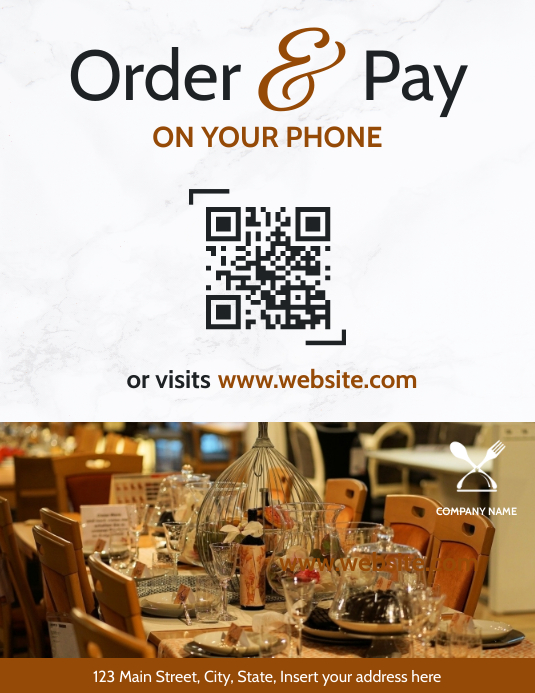 order & pay online payment and menu restauran Template | PosterMyWall