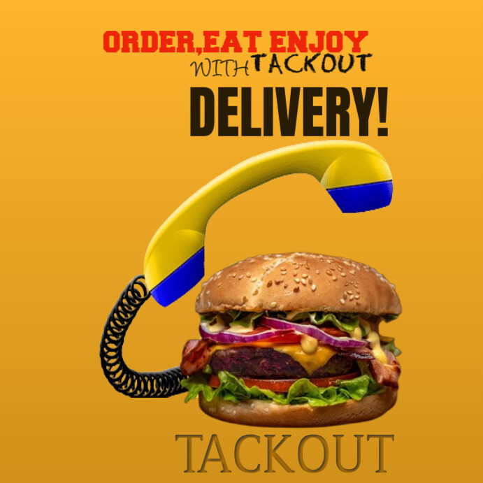 ORDER AND EAT TACKOUT Template | PosterMyWall