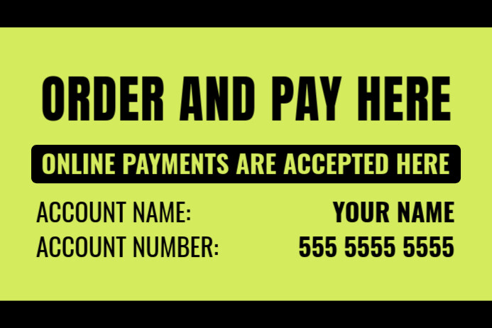 Copy of Order And Pay Here Poster | PosterMyWall