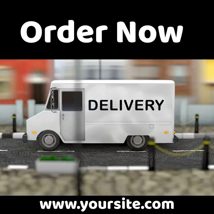 Order delivery video ad Template | PosterMyWall