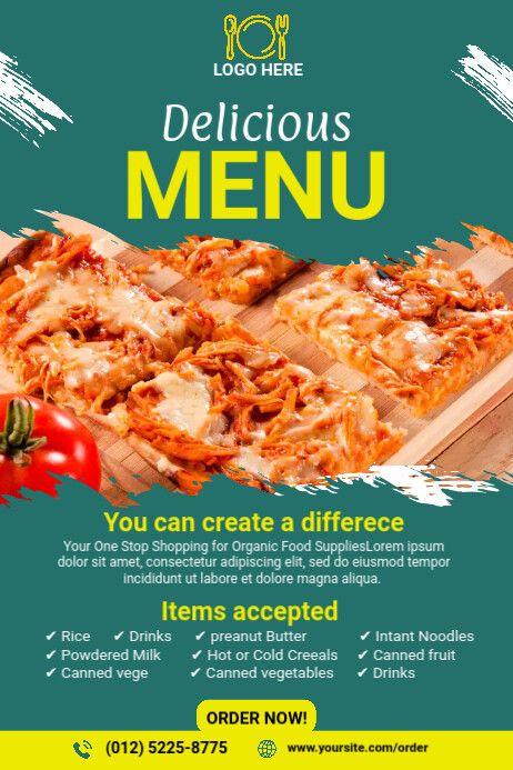 Order Food Delivery Poster Template | PosterMyWall