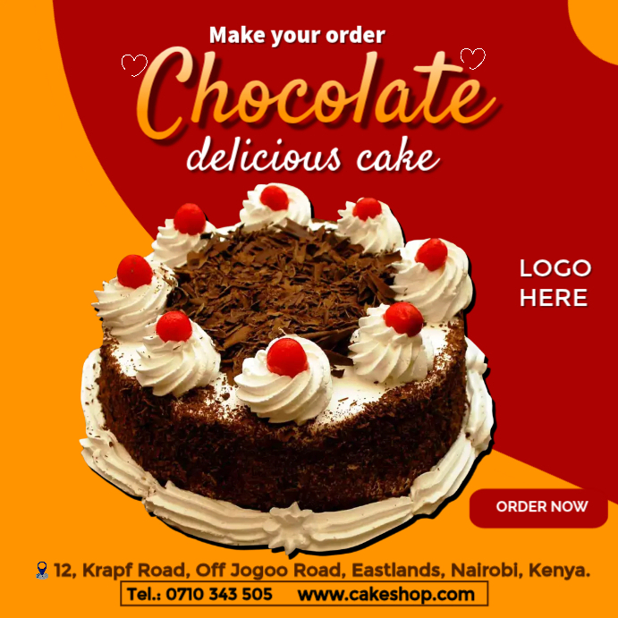 order for chocolate cake Template | PosterMyWall