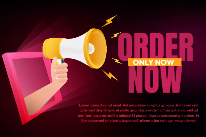 Order Now Template เทมเพลต | PosterMyWall