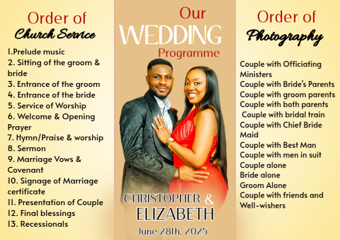 Order of church service Template | PosterMyWall