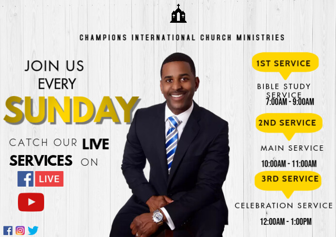 Order of Service Flyer Template | PosterMyWall