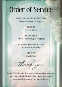 Order of Service template | PosterMyWall