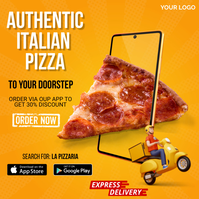 Order Via App Template | PosterMyWall