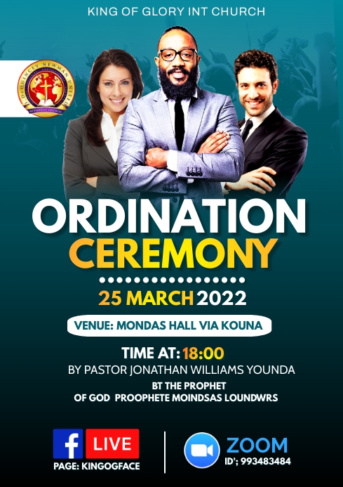 Copy of ordination church flyer | PosterMyWall