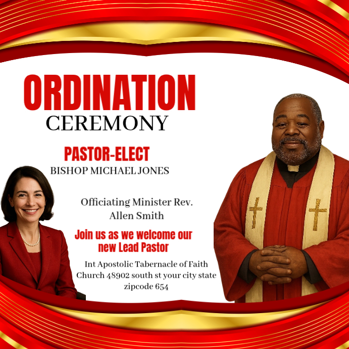 Plantilla de Ordination Church Flyer | PosterMyWall