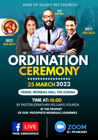 Ordination flyer Template | PosterMyWall