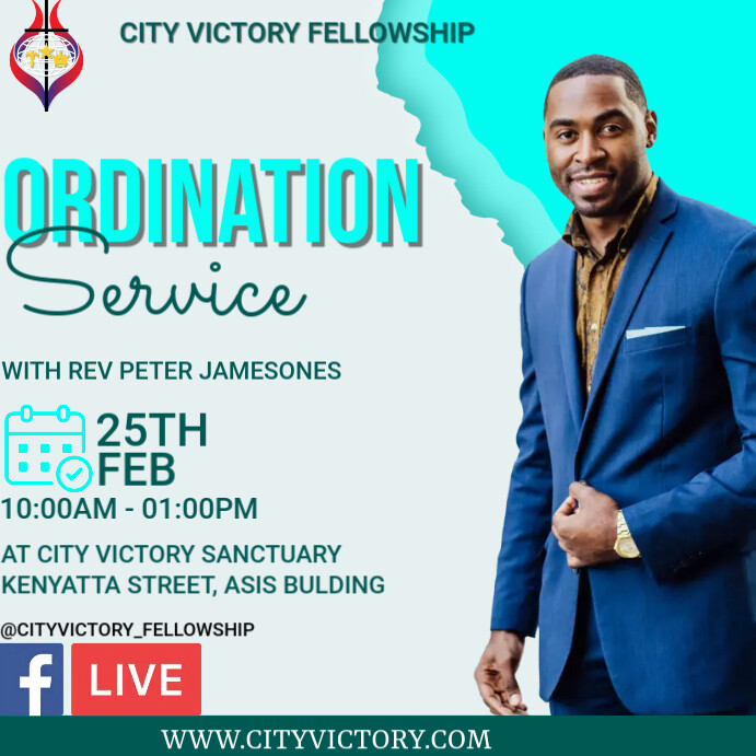 Ordination Service Template | PosterMyWall