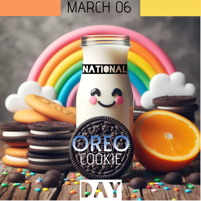Plantilla de Oreo cookies day template | PosterMyWall