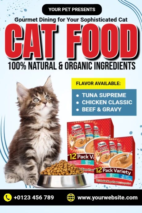 Organic Cat Food Ads Template | PosterMyWall