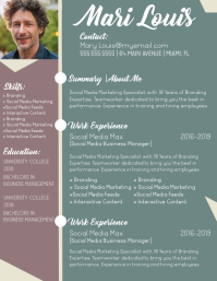 Plantilla de Natural Color Block Resume | PosterMyWall