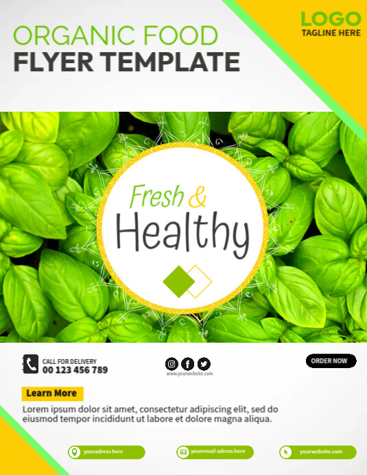 Organic Food Flyer Template | PosterMyWall
