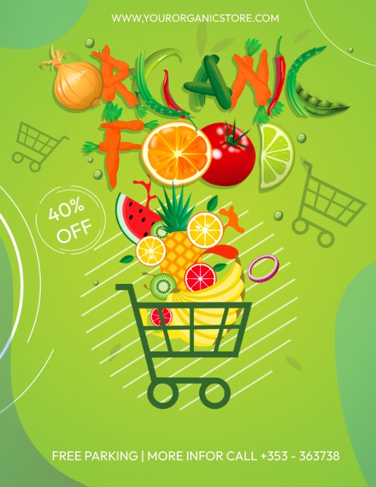 ORGANIC FOOD STORE TEMPLATE | PosterMyWall