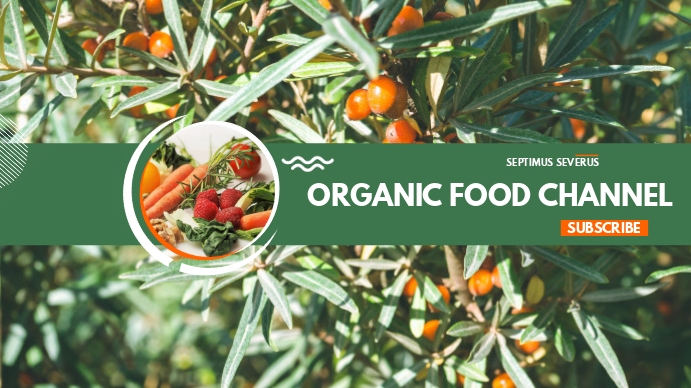 Organic food youtube channel cover Template | PosterMyWall