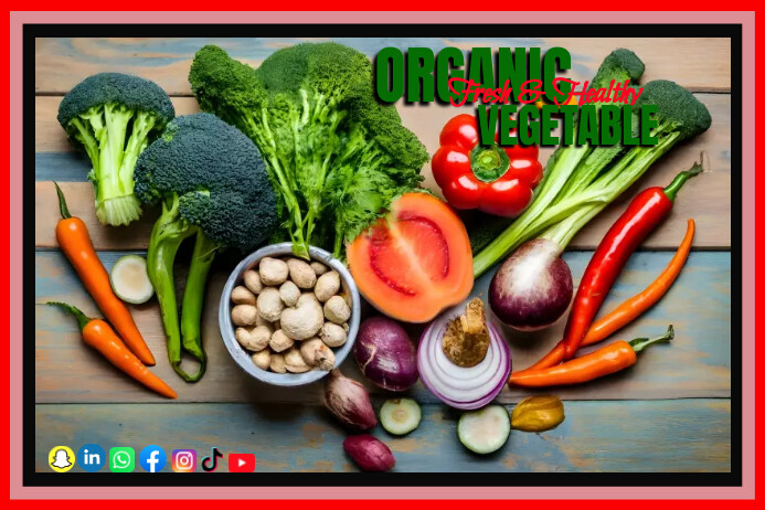 Organic Fresh Vegetables Poster Template | PosterMyWall