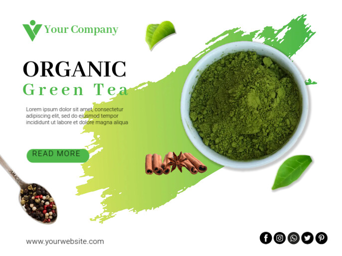 Organic Green Tea Flyer Template | PosterMyWall