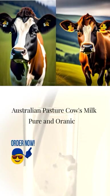 organic milk, cow milk, Australian cow,Milk ( Template | PosterMyWall