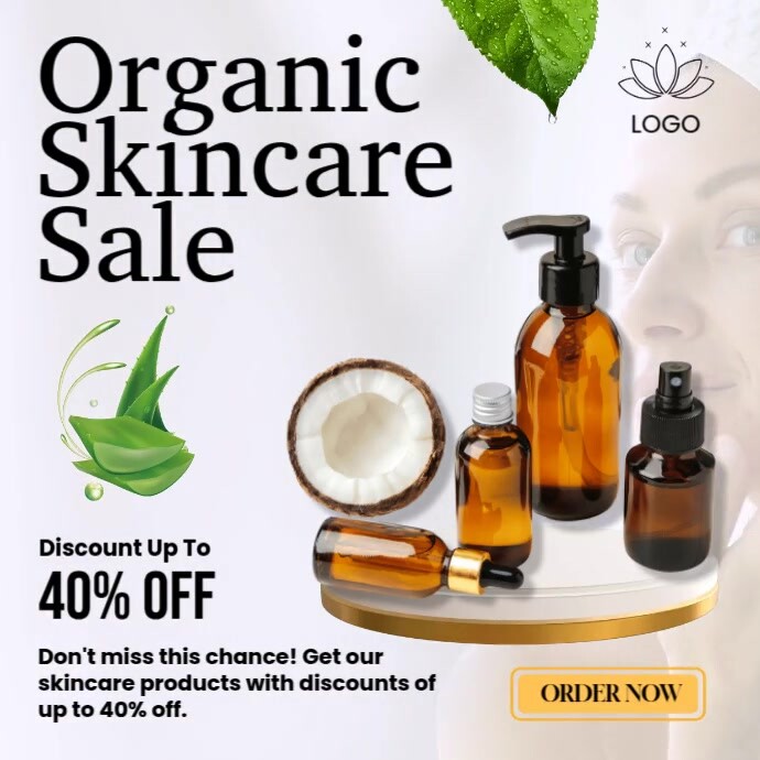 Organic skin care promotion Template | PosterMyWall