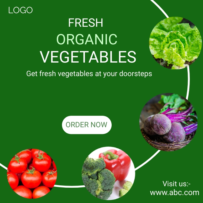 Organic vegetables flyer Template | PosterMyWall