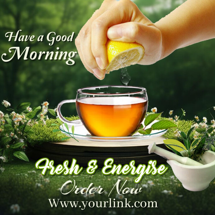 Organice Tea Instagram Post, Herbal Tea Insta Template | PosterMyWall