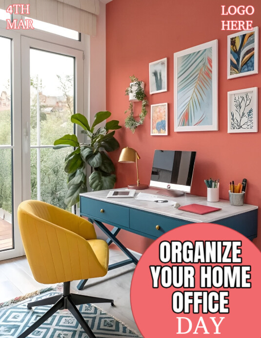 Organize your home office day Template | PosterMyWall