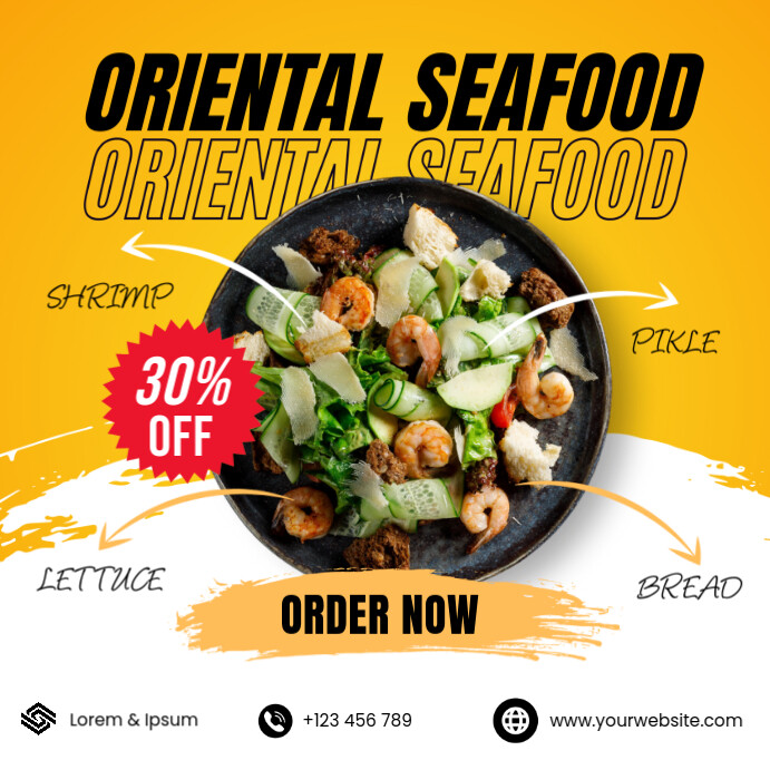 Oriental Seafood Instagram Post Template | PosterMyWall