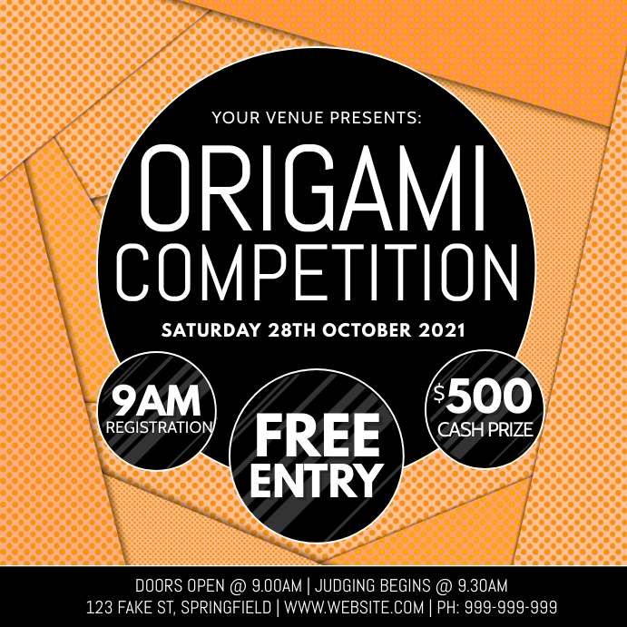 Copy of Origami Competition Poster | PosterMyWall