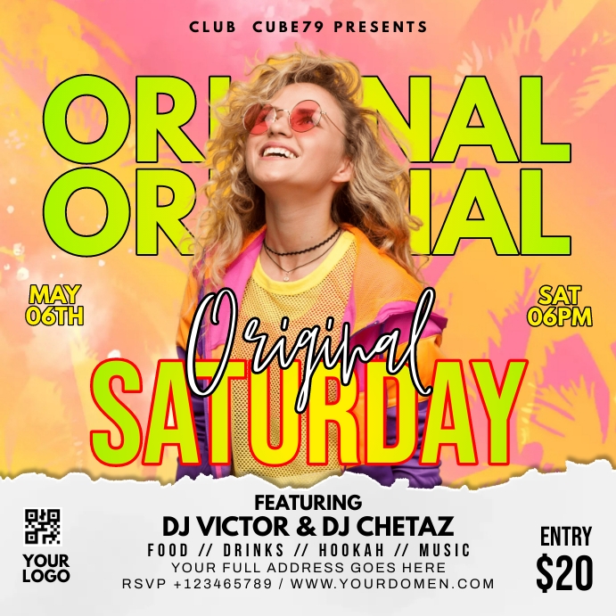 ORIGINAL SATURDAY Template | PosterMyWall