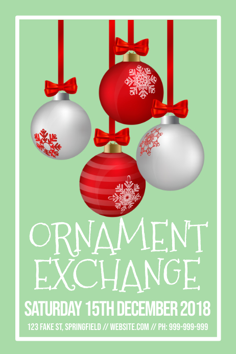 Copy of Ornament Exchange Poster | PosterMyWall