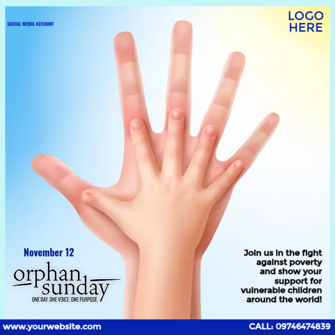 Orphan Sunday Template | PosterMyWall